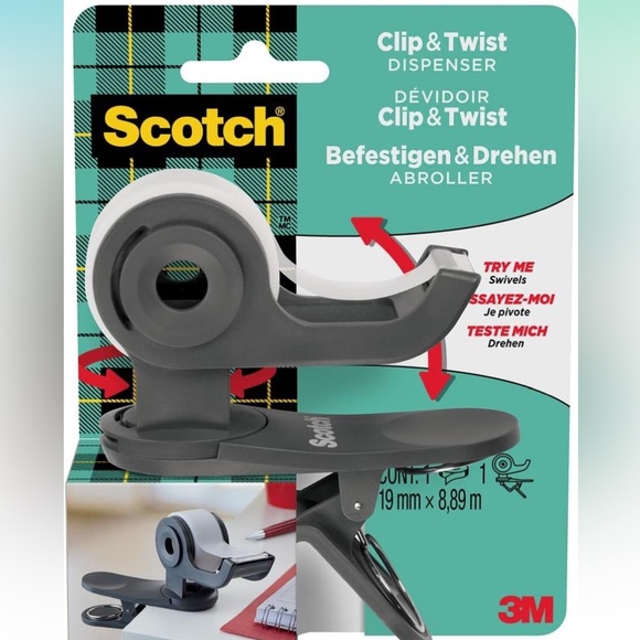 3M | Office | New Clip Twist Tape Dispenser | Poshmark
